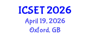 International Conference on Science, Engineering & Technology ICSET on ...